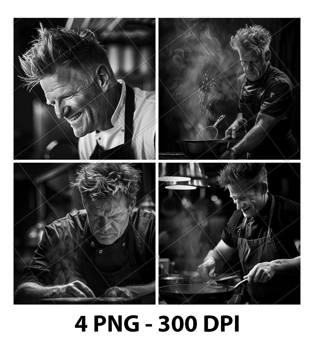 3D Chef Gordon Ramsay PNG Laser Engrave File Slate Illusion CNC Wood ...