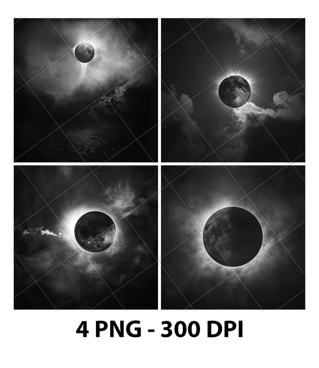 3D Solar Eclipse Flare PNG Laser Engrave File Slate Illusion CNC Wood ...