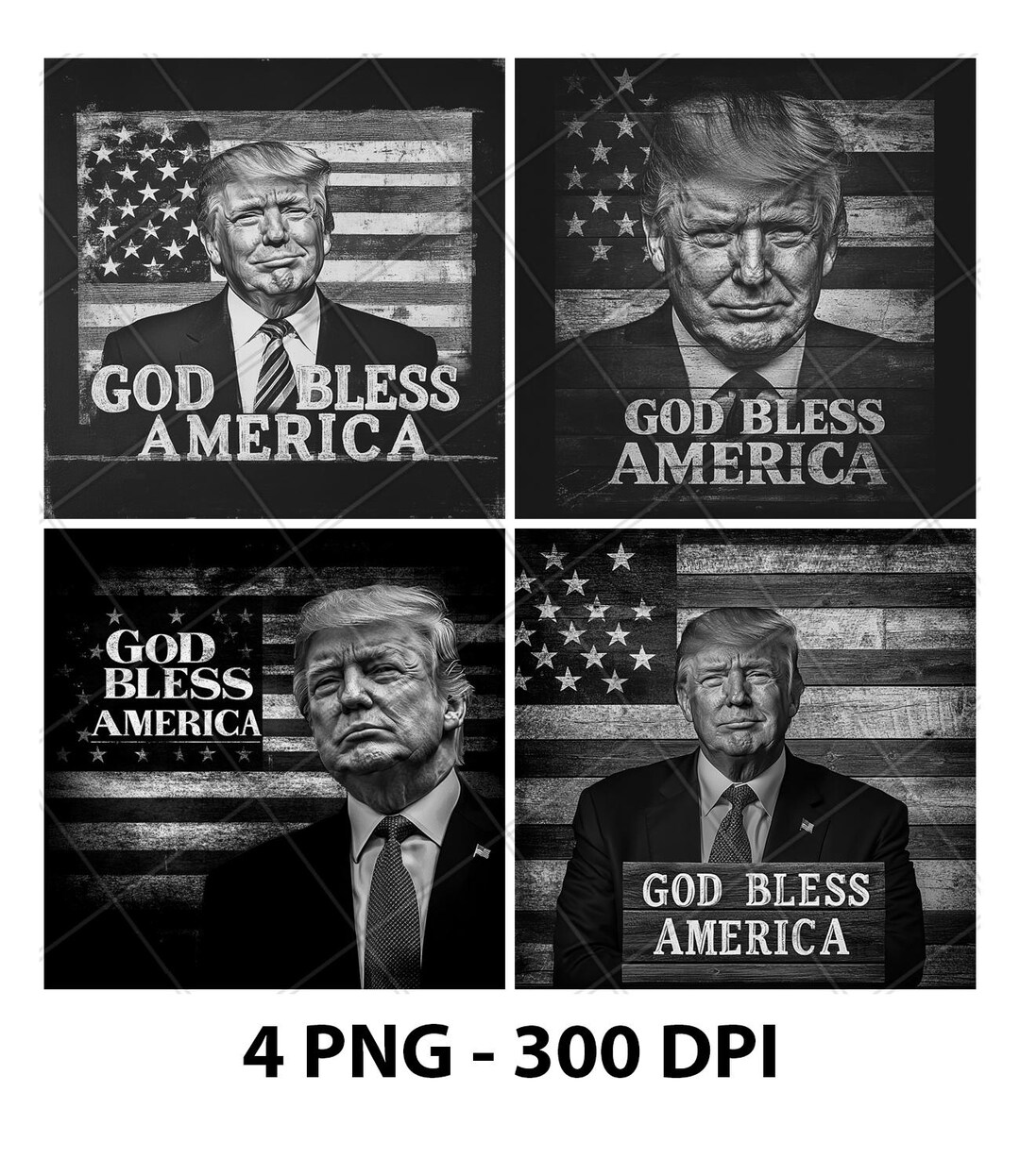 Donald Trump US President USA Flag Laser Engrave File PNG Trump Laser ...