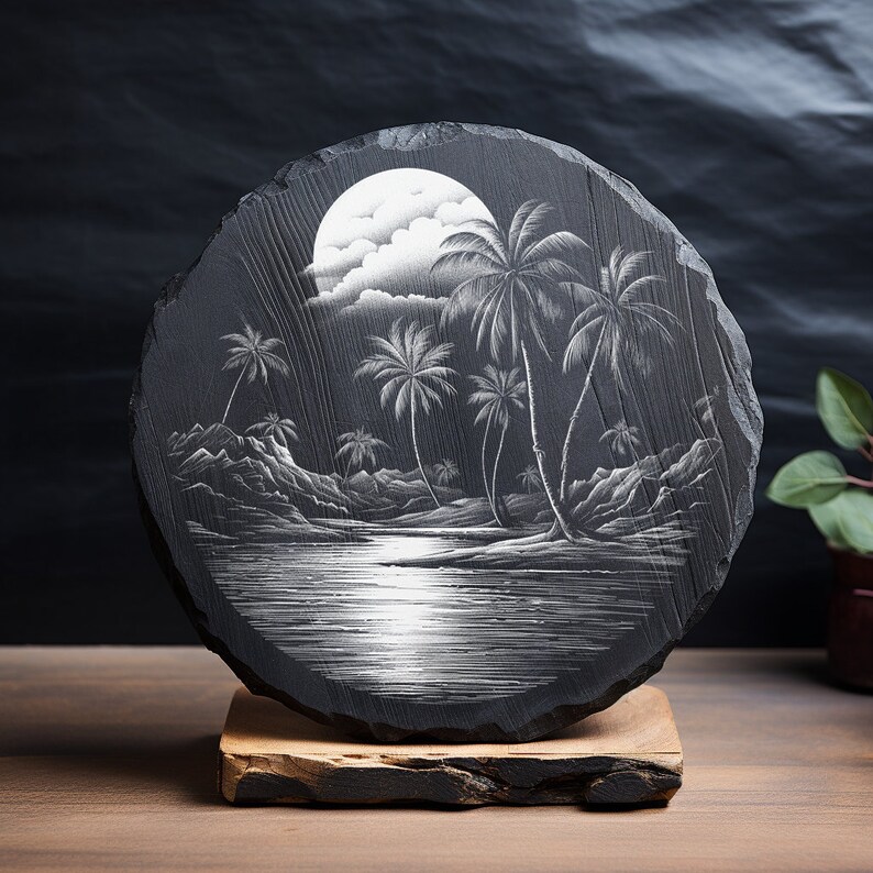 Island Laser Engrave File PNG Island Laser File Island Slate File ...