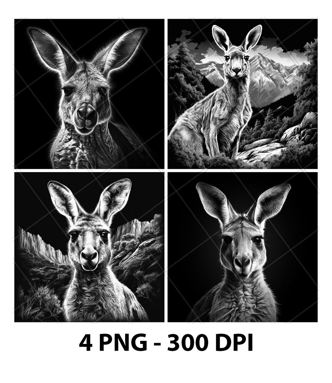 Kangaroo Laser Engrave File PNG Kangaroo Laser File Kangaroo Slate File ...