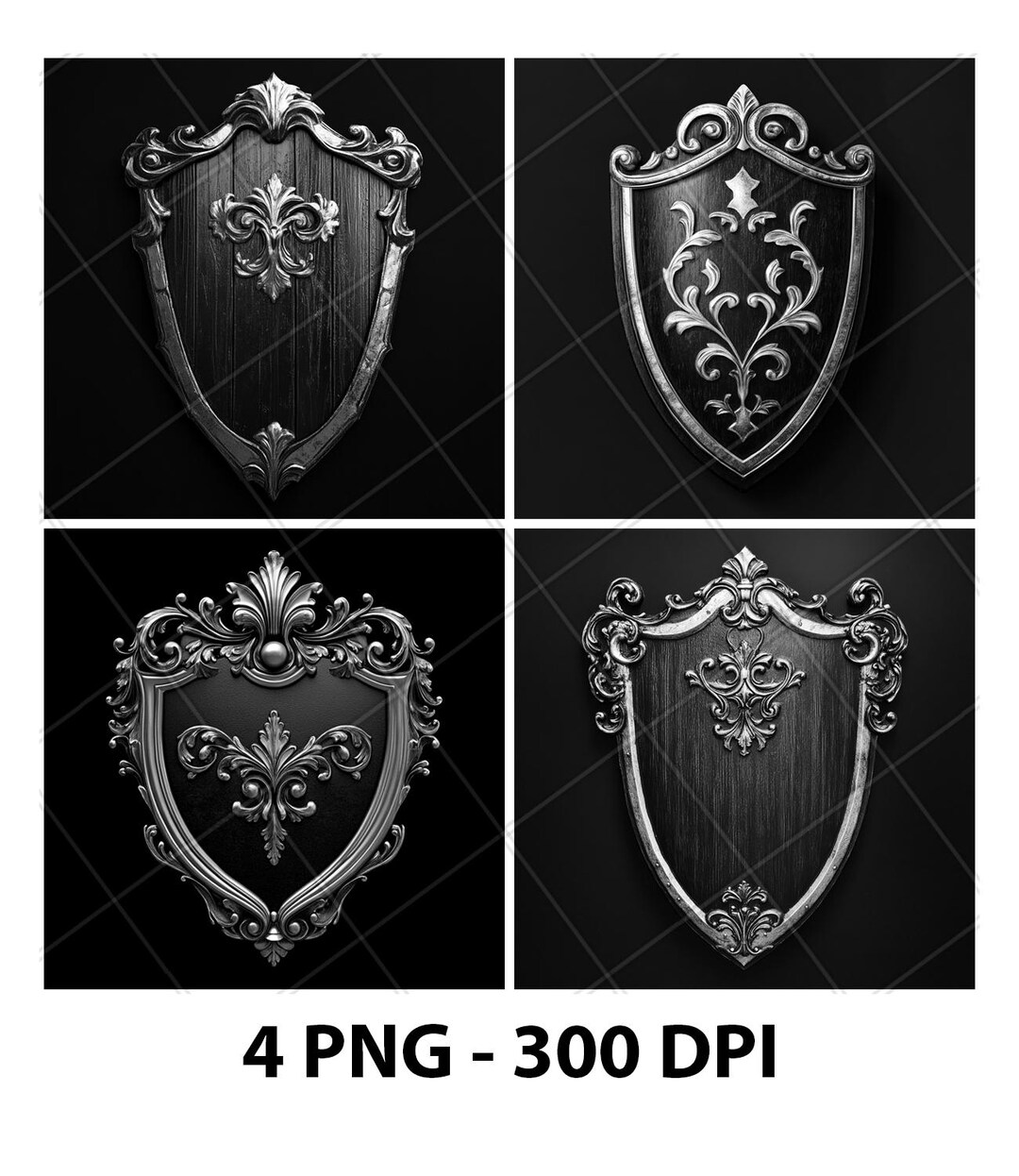 Medieval Shield Ancient Antique Laser Engrave File PNG Shield Laser ...