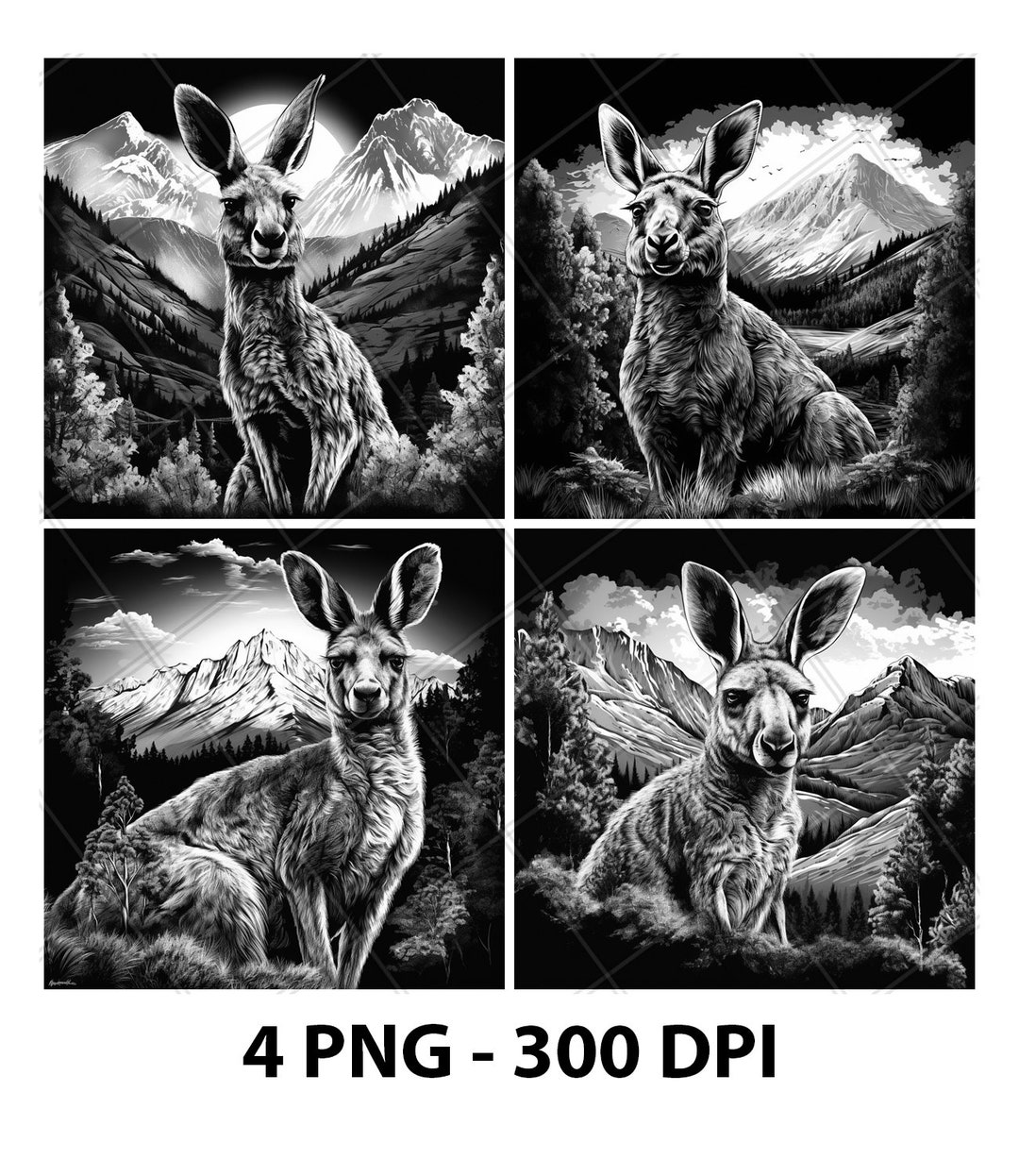 Kangaroo Laser Engrave File PNG Kangaroo Laser File Kangaroo Slate File ...