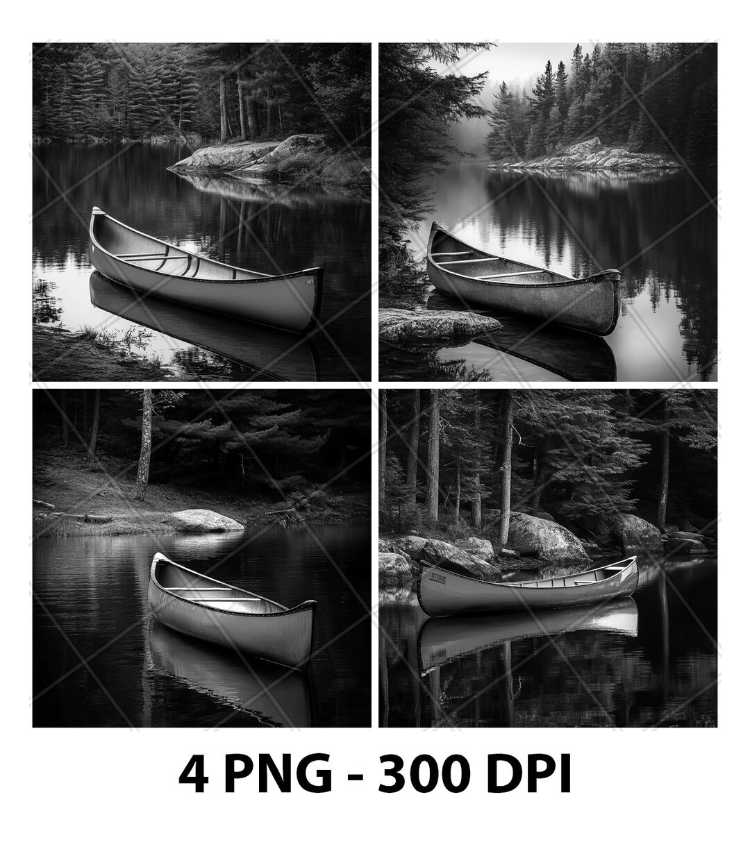 Canoe Kayak Lake Wildlife Canada Laser Engrave File Canoe Laser PNG ...