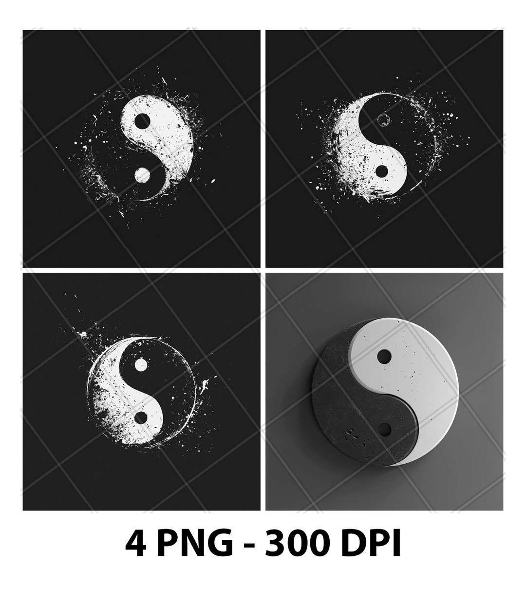 Yin Yang Laser Engrave File PNG Yin Yang Laser File Yin Yang Slate File ...