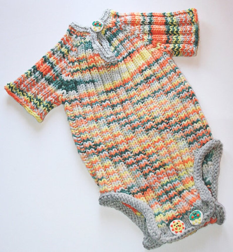 Knit Baby Onesie Pdf Pattern - Heather Richard Designs - Etsy