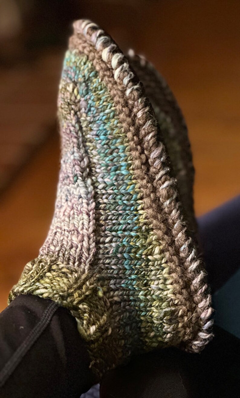 Knit Hard Sole Slippers Pattern Instant Download, PDF Pattern by ...