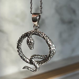 Snake Necklace,silver Snake Necklace, Oxidized Necklace,cobra Snake ...