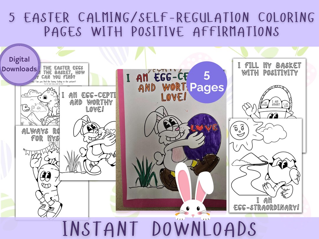 Easter Coping Coloring Activity for Kids - Bunny Activities With ...