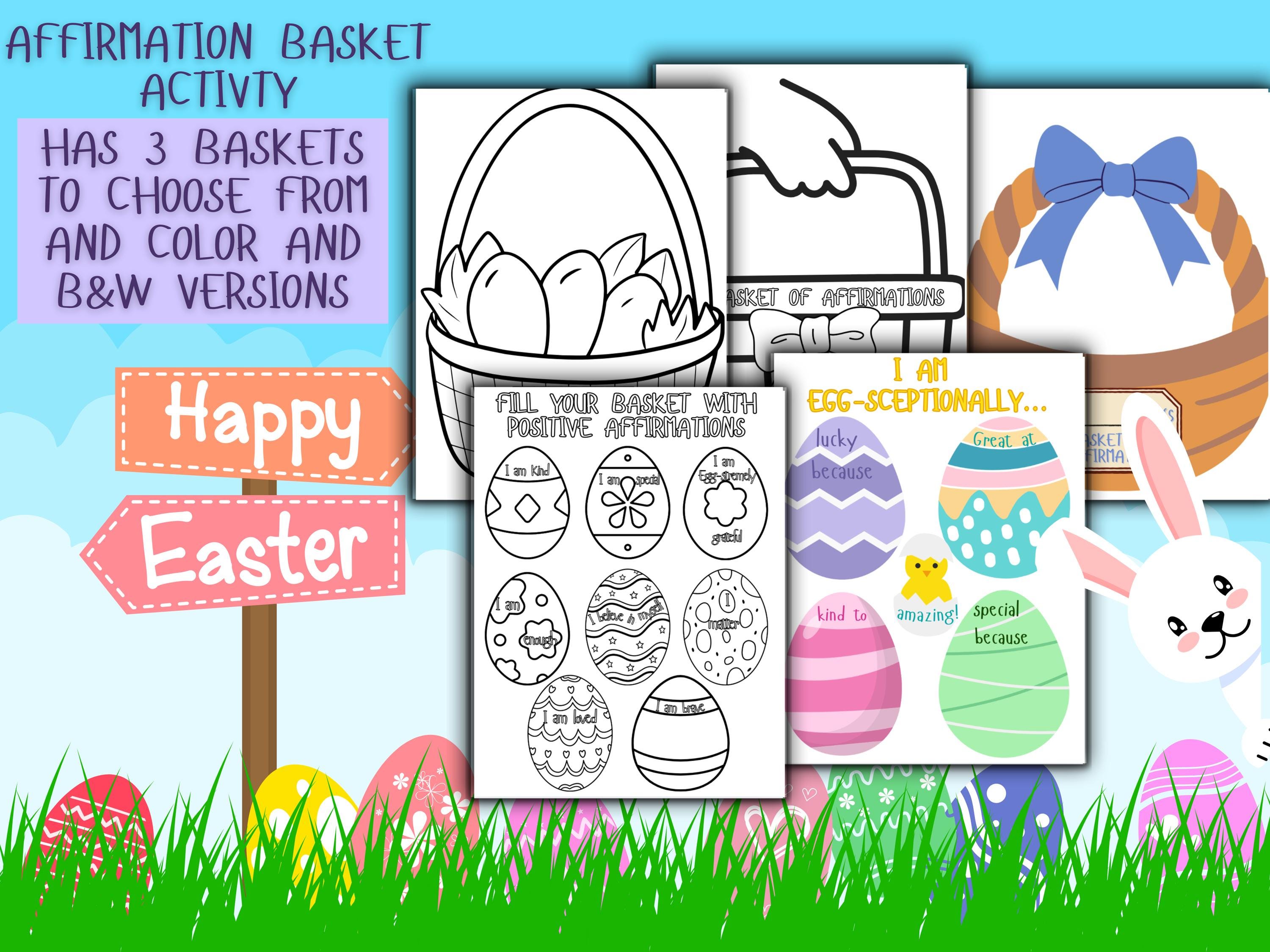 Easter Coping Activity Bundle for Kids-bunny Activities With Coloring ...