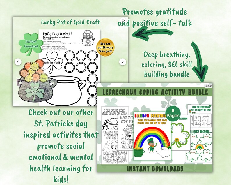 Guess the Feeling Worksheet, St. Patrick's Day SEL Learning (digital ...