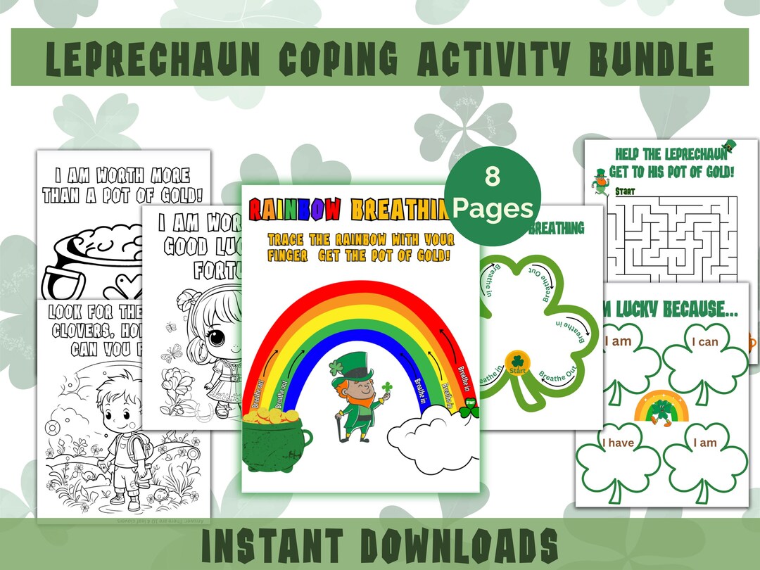 Leprechaun Coping/ Self-regulation Activity Bundle-st. Patrick's Day ...