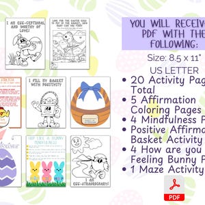 Easter Coping Activity Bundle for Kids-bunny Activities With Coloring ...
