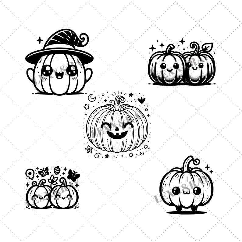 Pumpkin SVG PNG Bundle, Halloween Clipart, Pumpkin PNG, Vector Clipart ...