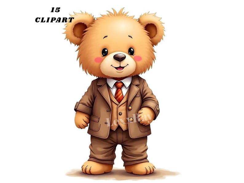 Teddy Bear Clipart Bundle, Fancy Bears in Suits (JPG Download) - Etsy