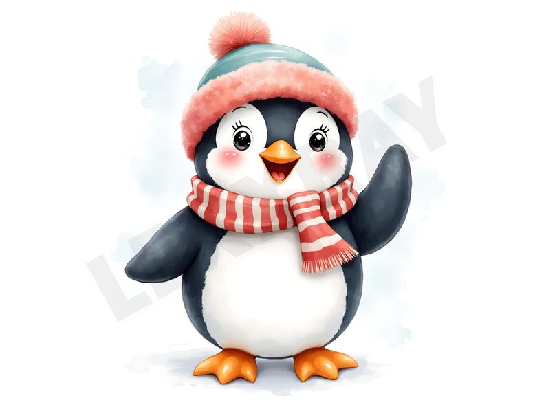 Whimsical Penguin Clipart Bundle | Scrapbooking, Paper Crafts (JPG ...