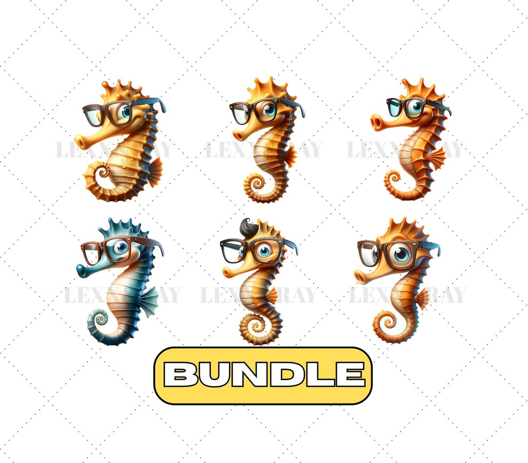 Seahorse Clip Art | Seahorse PNG | Seahorse Art | Cute Seahorses ...