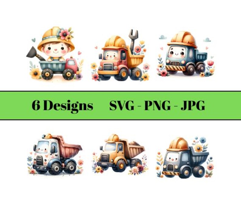 Construction Png Bundle Construction Trucks Jpg Png Bundle Cute Truck ...
