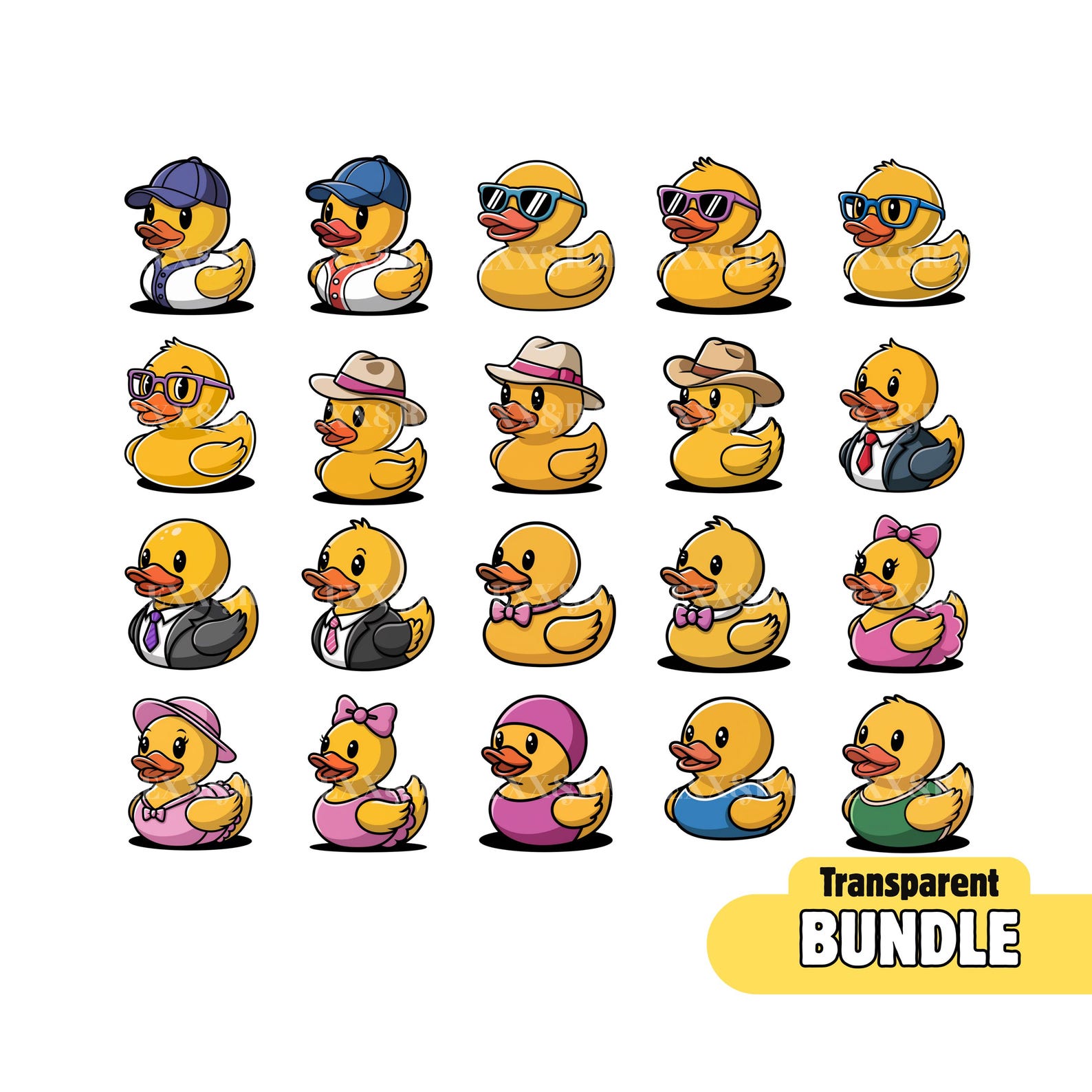 Cartoon Rubber Duck PNG Clipart Bundle (digital Download) - Etsy