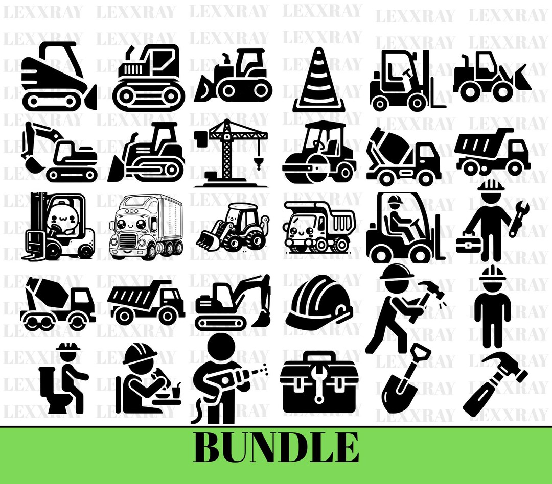 Awesome Construction Clip Art Bundle - High Quality PNG Files for ...