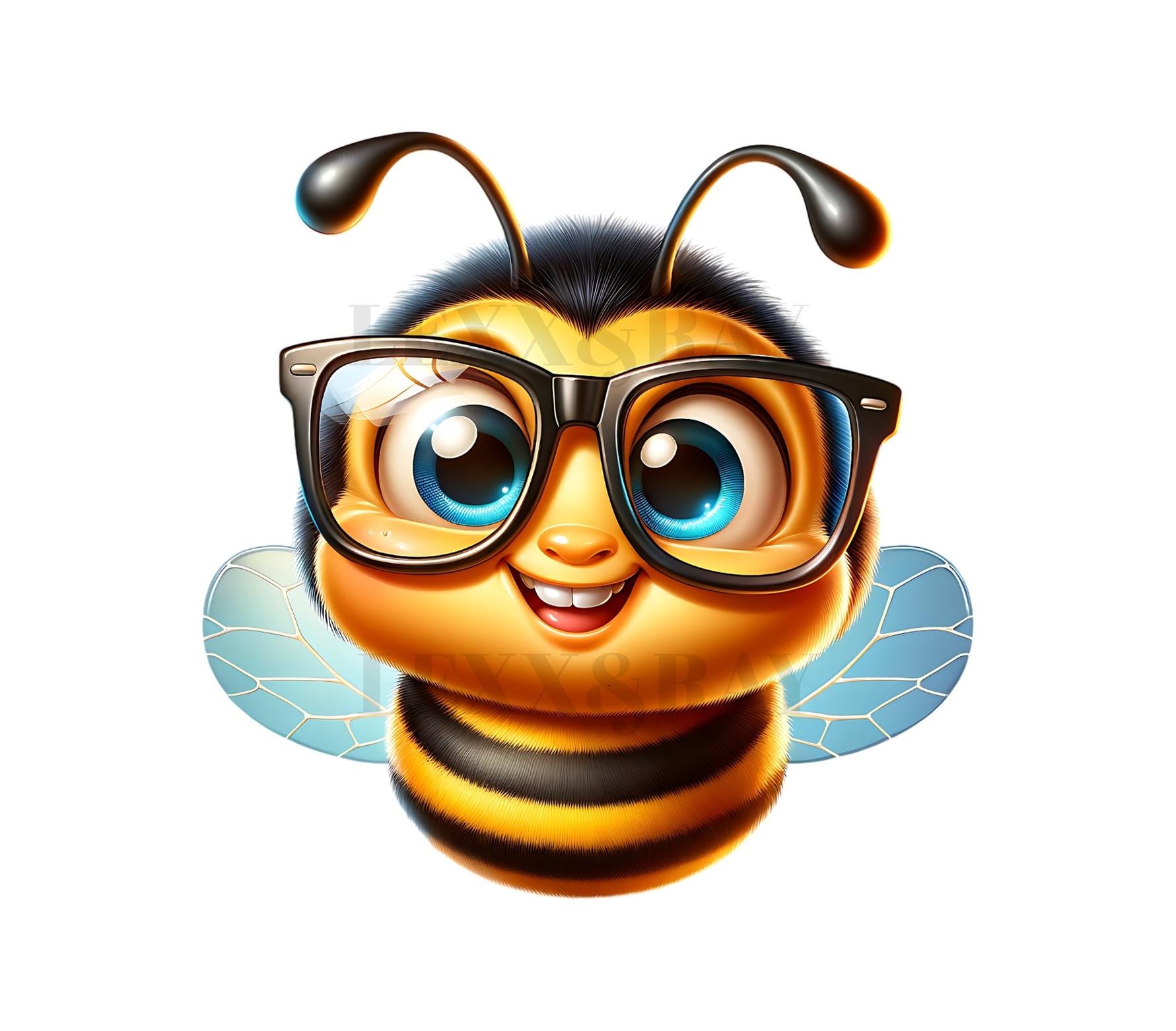 Cute Bee PNG Bundle | Bumble Bee Clipart | Honeybee Clipart | Bee ...