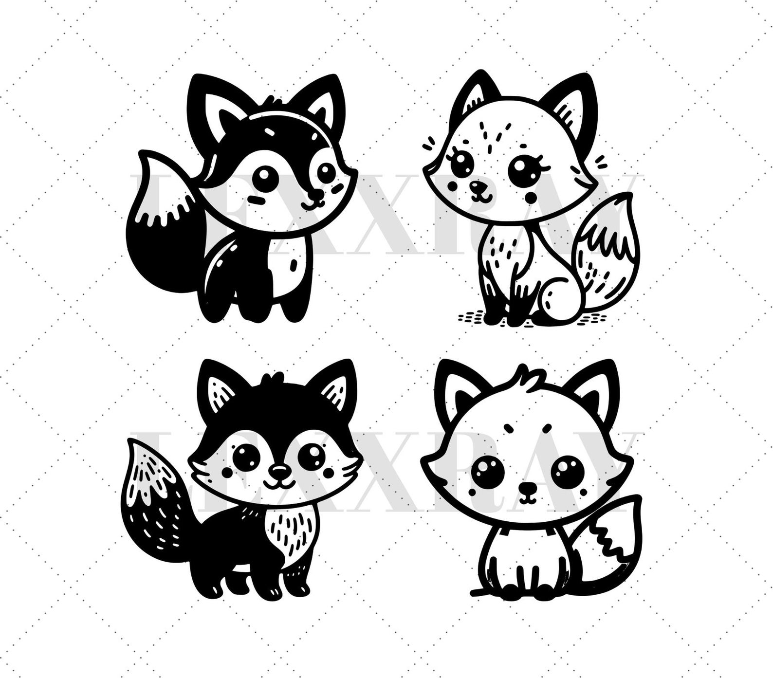 Fox SVG PNG, Fox Clipart, Cute Fox Clipart, Fox Sublimation, Baby Fox ...