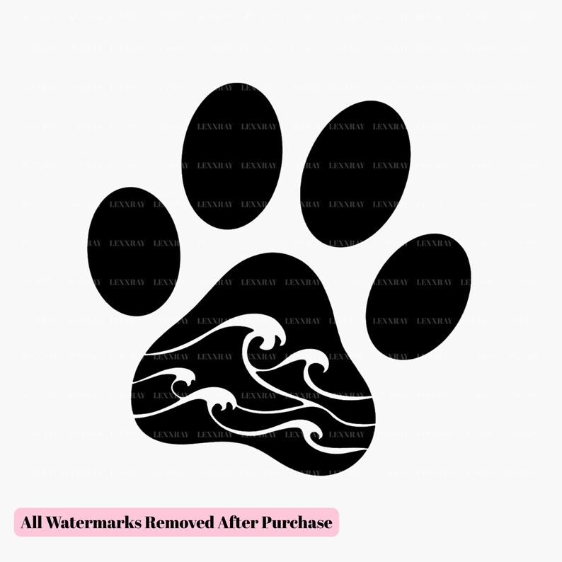 Paw Prints Hearts Clip Art SVG PNG Bundle, Dog Cat, Graphics ...