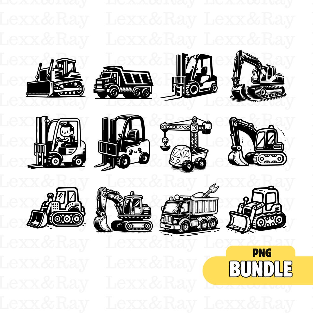 12 Construction Trucks SVG Cut File | Commercial Use | Printable Vector ...