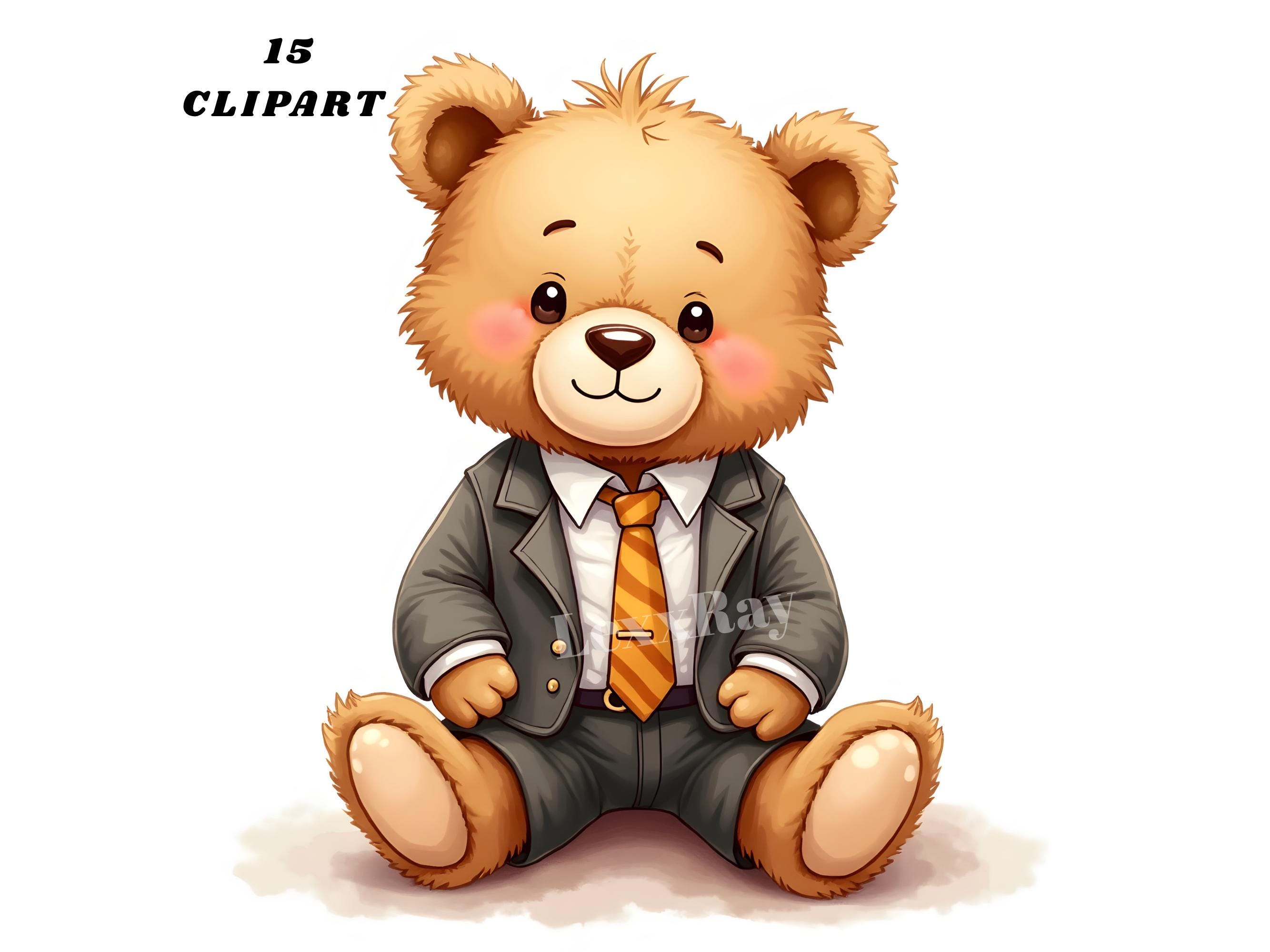 Teddy Bear Clipart Bundle, Fancy Bears in Suits (JPG Download) - Etsy