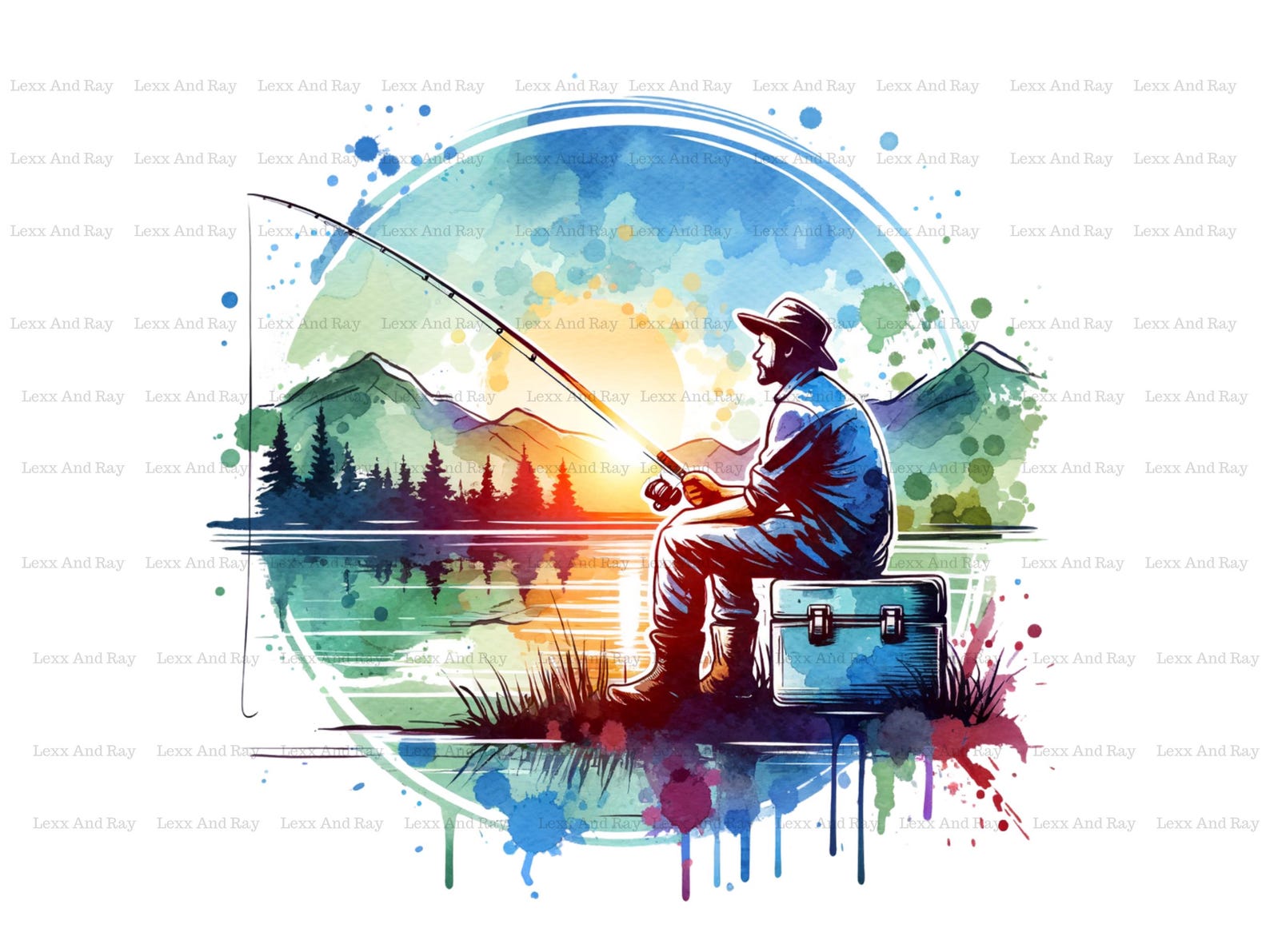 Fishing Clip Art PNG, Fishing Design Clip Art, Fishing PNG, T Shirt ...