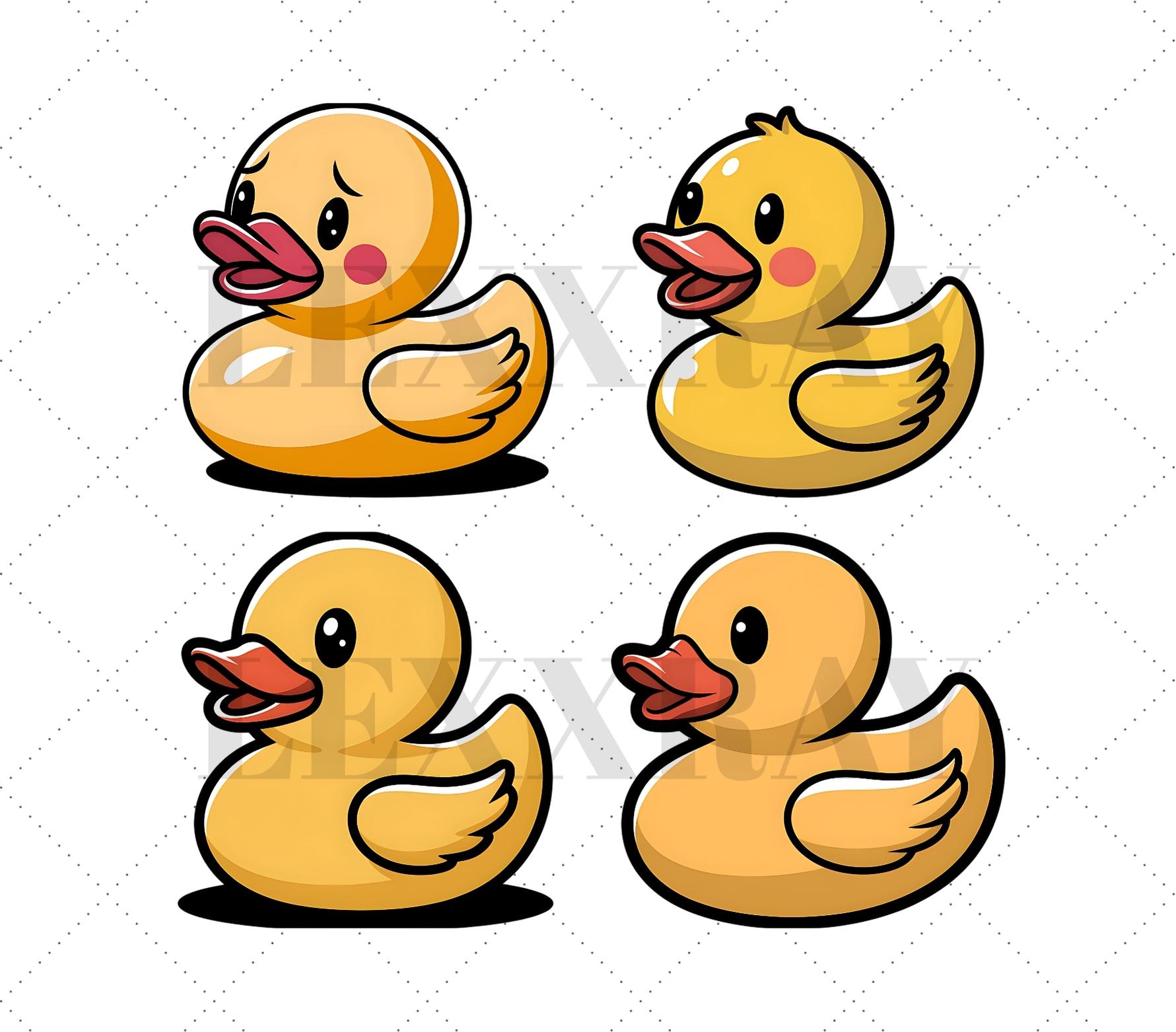 Cartoon Rubber Duck PNG Clipart Bundle (digital Download) - Etsy