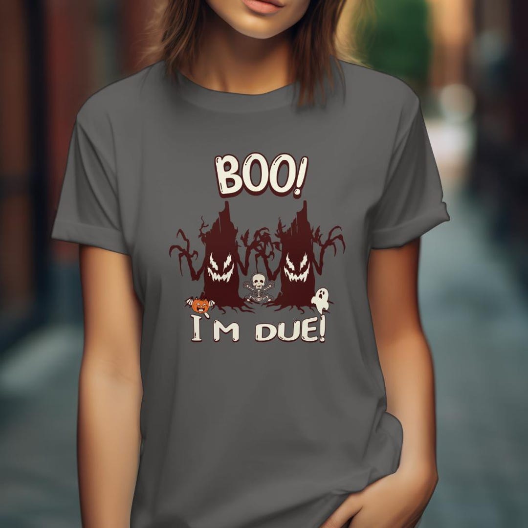 Boo, Im Due Halloween Pregnant, Halloween Pregnancy Announcement, Baby ...