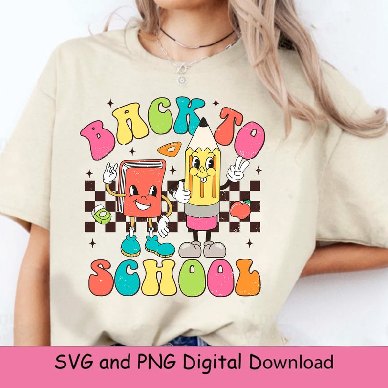 Back to School Png, Retro Teacher Png, First Day of School Png, Teacher ...