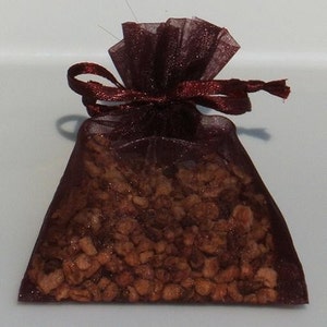 Red Clover Tea Handmade Sachet - Herbal Scent, Burgundy Organza Bag ...