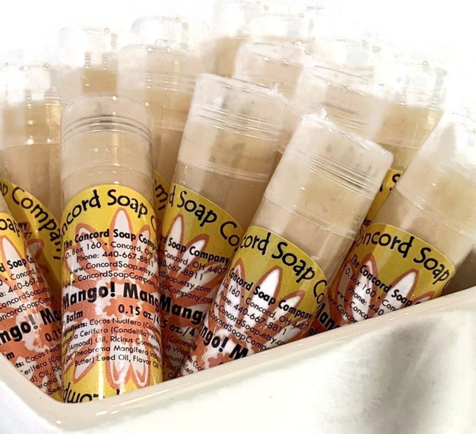 Mango Handmade Lip Balm Stick Fruit Flavor Vegan Natural - Etsy