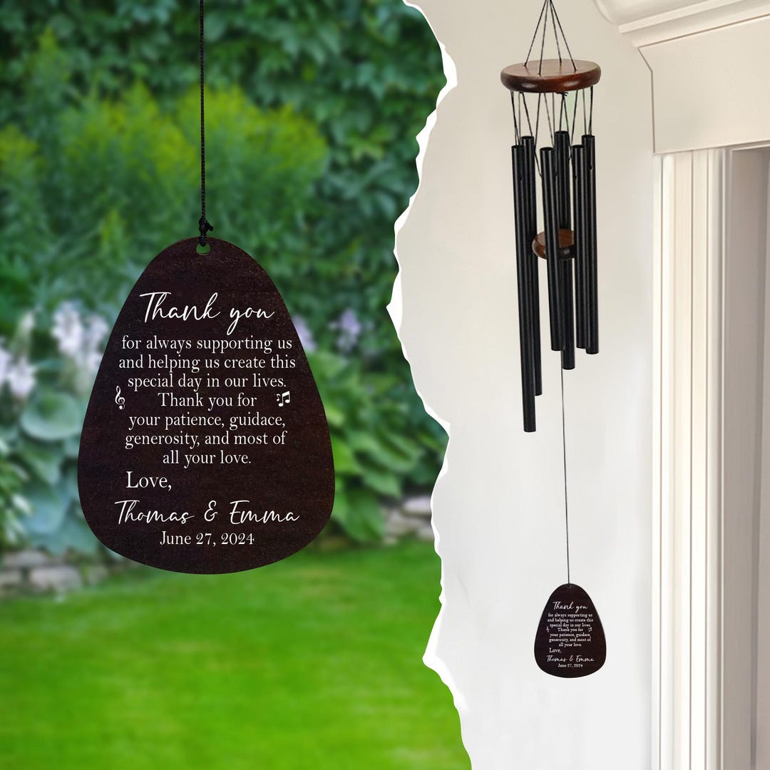 Personalized Name Wind Chimes, Thank You Wind Chimes, Wedding Wind ...