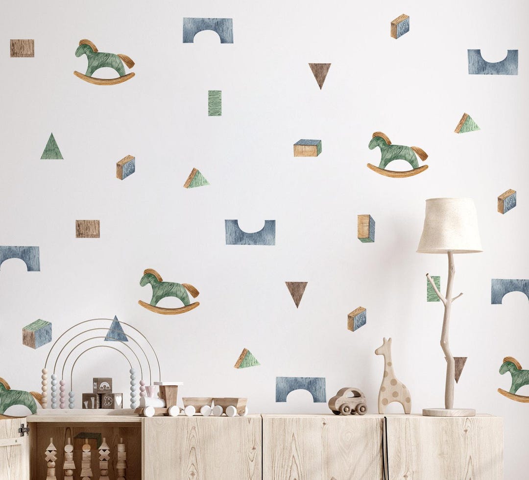Shapes Wall Decals: Removable Nursery & Playroom Decor - Etsy