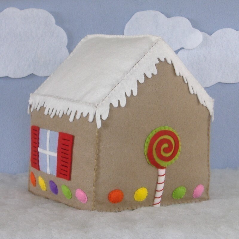 Candy Coated House and Gingerbread Family Felt Food PDF Pattern - Etsy