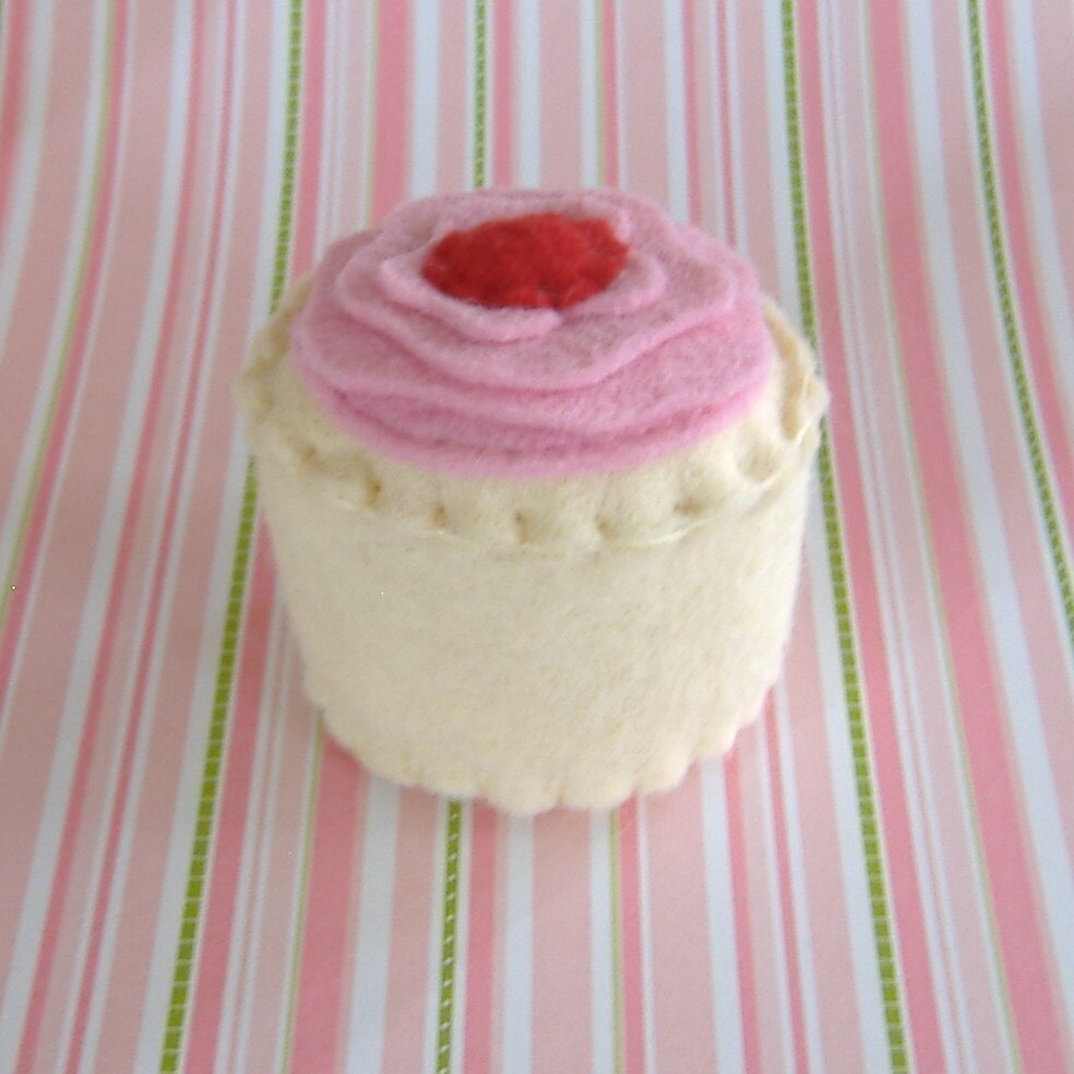 Felt Food Pattern Four Fancy Mini Cupcakes PDF Pattern - Etsy