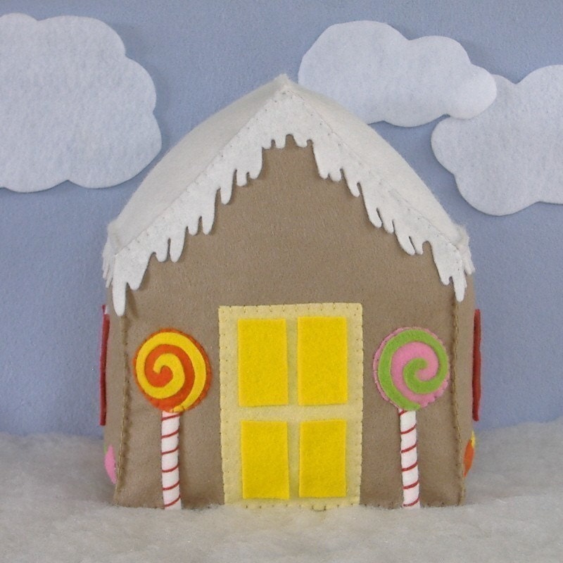 Candy Coated House and Gingerbread Family Felt Food PDF Pattern - Etsy