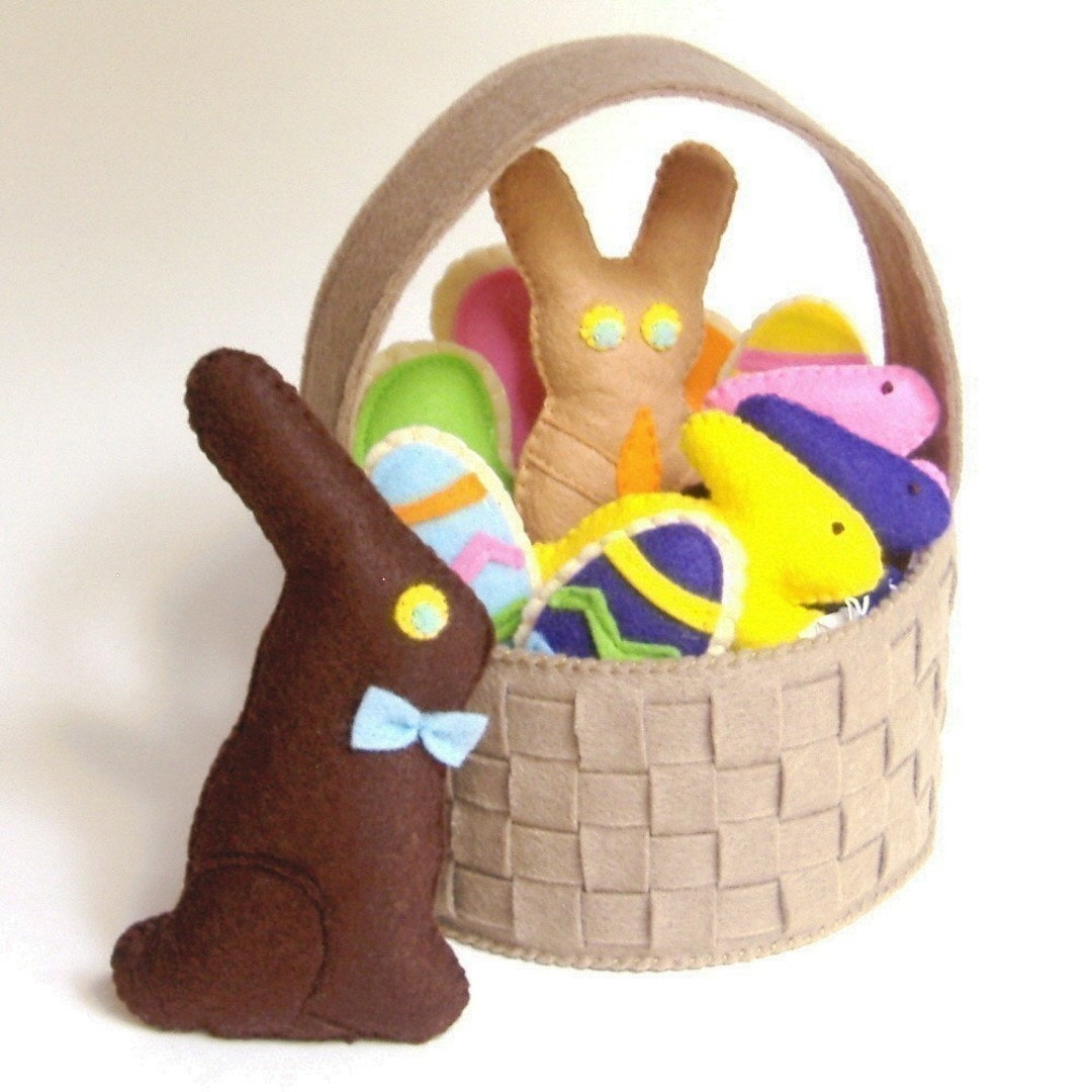 Felt Food Easter Basket - PDF DIY Pattern - Etsy