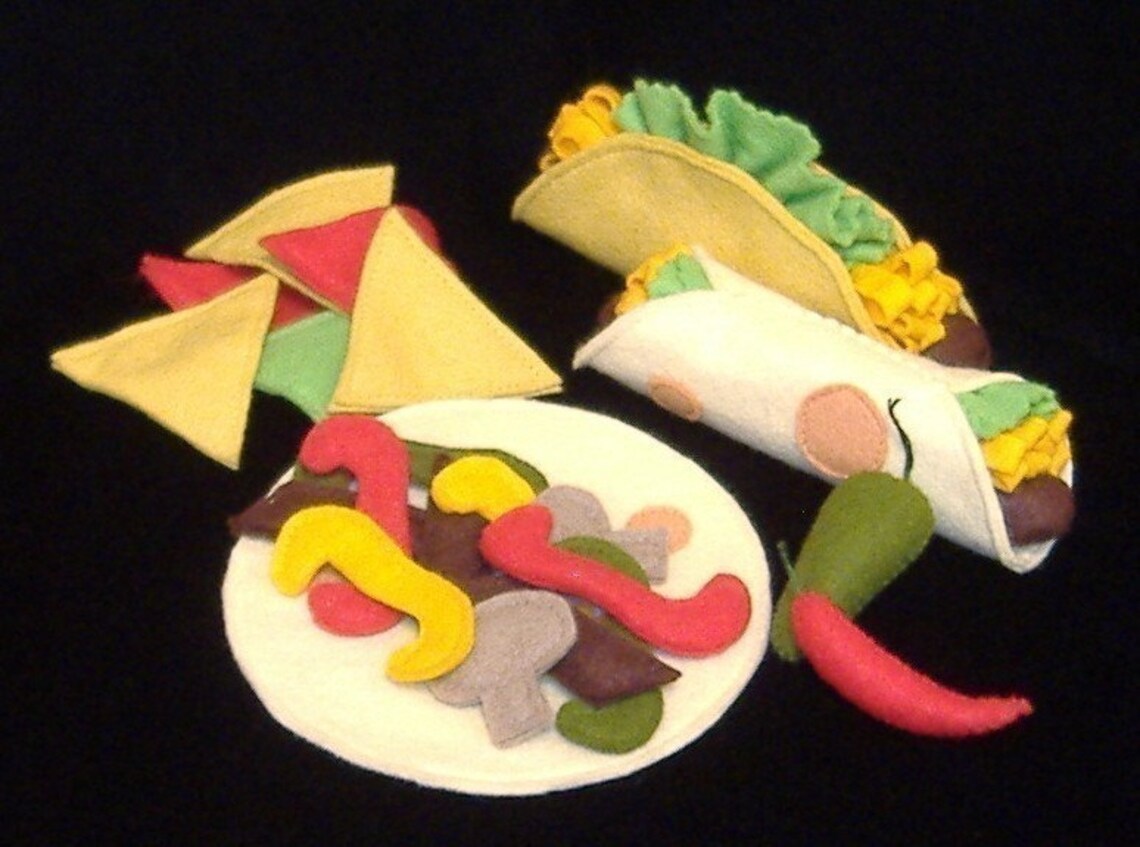 Taco Time Mexican Combo Meal PDF Felt Food Pattern - Etsy