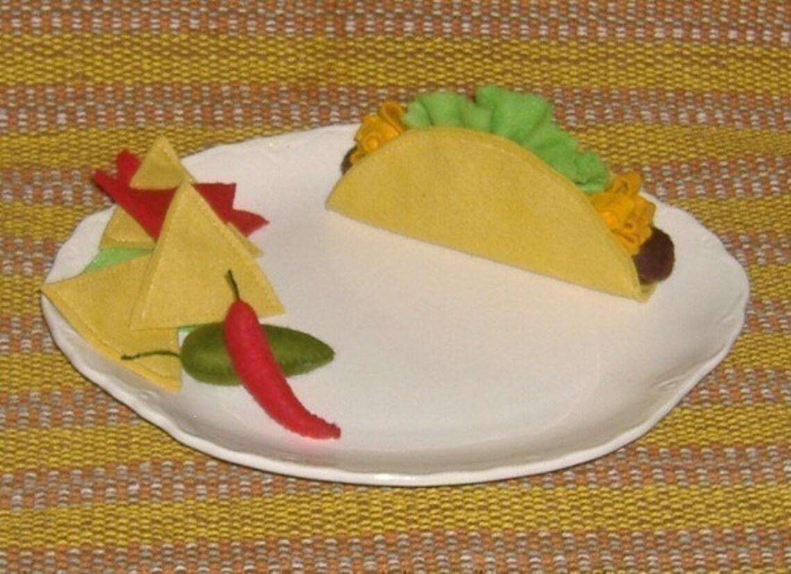 Taco Time Mexican Combo Meal PDF Felt Food Pattern - Etsy