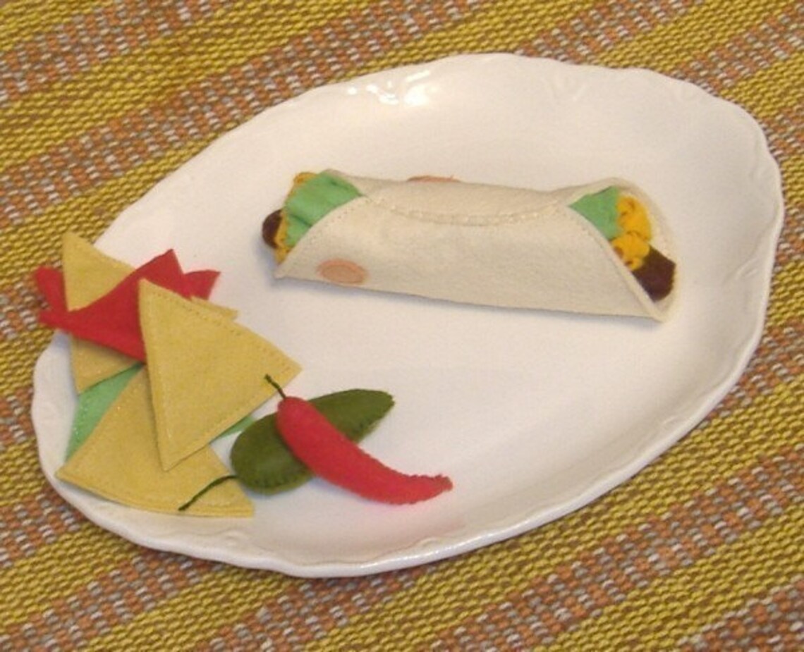 Taco Time Mexican Combo Meal PDF Felt Food Pattern - Etsy
