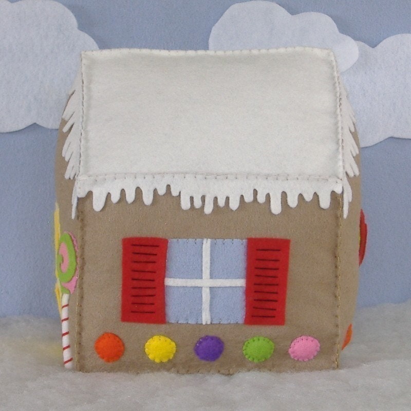 Candy Coated House and Gingerbread Family Felt Food PDF Pattern - Etsy