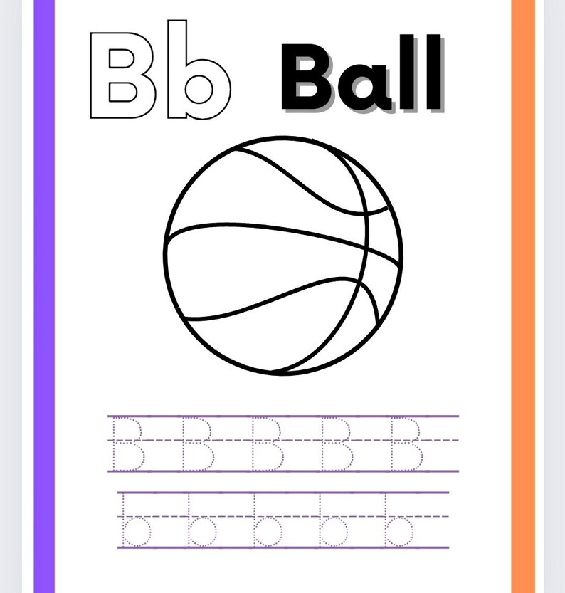 Alphabet Coloring and Tracing - Etsy