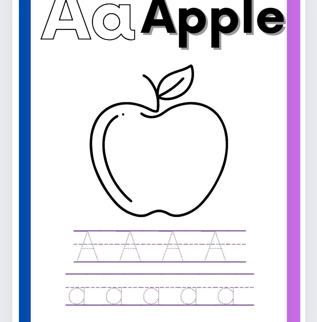 Alphabet Coloring and Tracing - Etsy