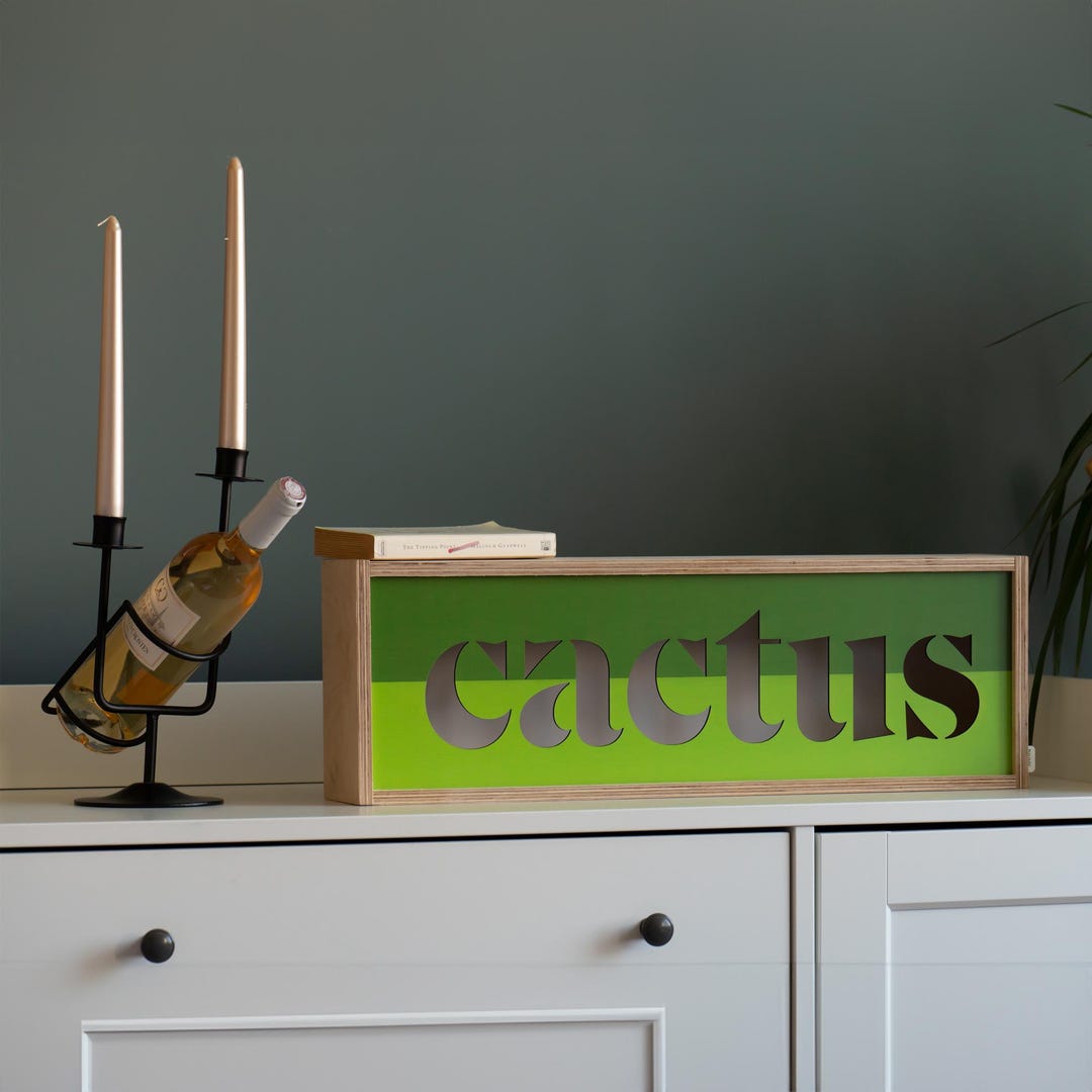 Personalized Wood Light Box Light Box With Custom Logo Room Decor ...