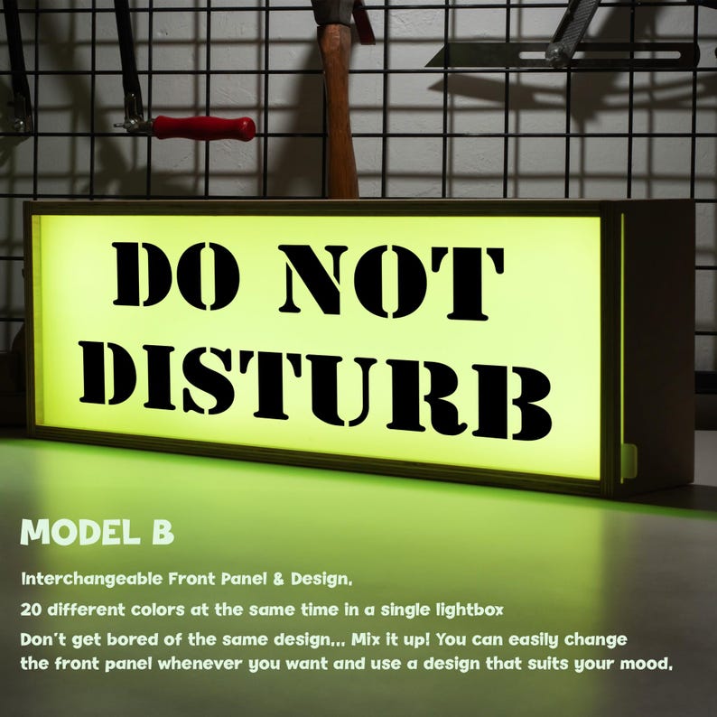 Light Box Do Not Disturb Sign for Office, Custom LED Sign for Business ...