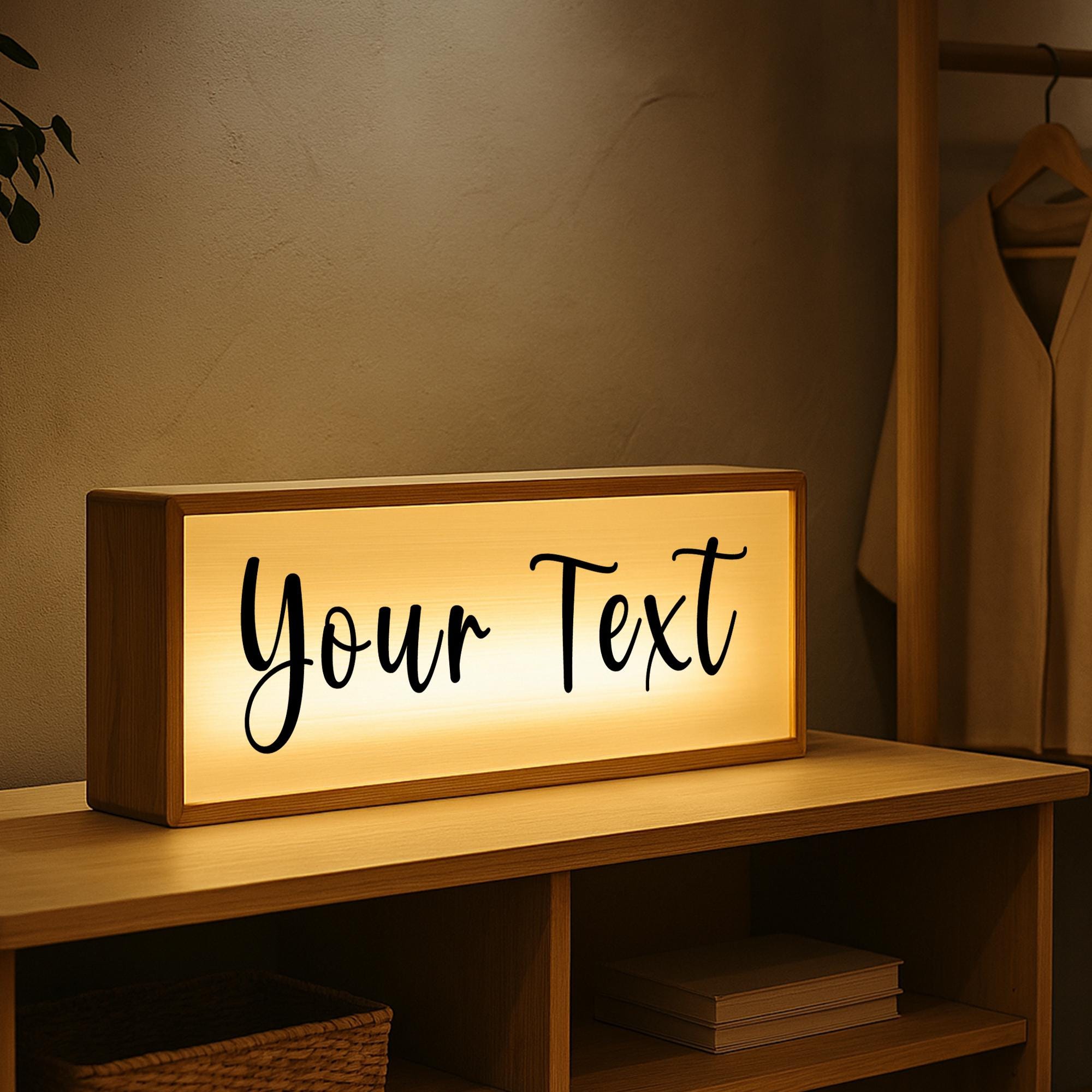 Custom Sized and Colors Lightbox, Personalized Wooden Light Box - Etsy